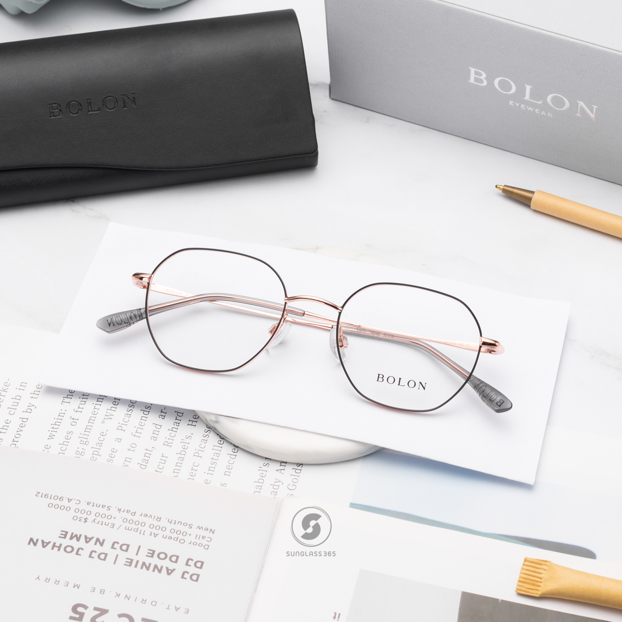 แว่นสายตา BOLON รุ่น Peoria BJ7295 B13 Black / Rose Gold