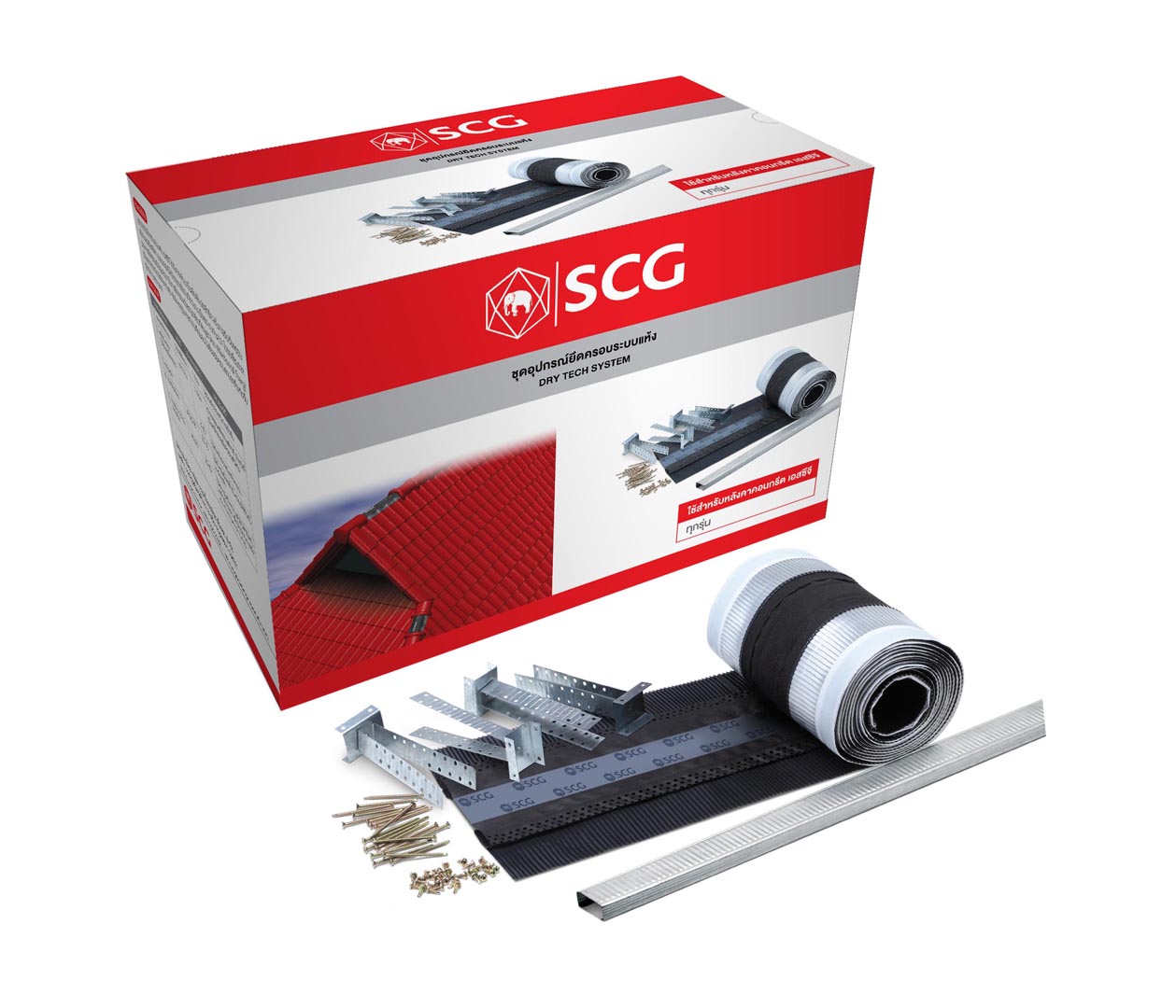 ชุดอุปกรณ์ยึดครอบระบบแห้ง (Dry tech system) เอสซีจี สำหรับหลังคาคอนกรีต ...