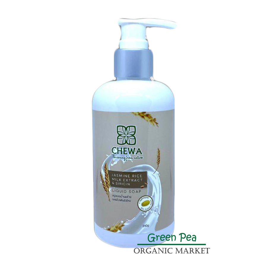 Chewa สบู่เหลว ขนาด 240g. น้ำนมข้าว ผสมโปรตีนรังไหม บำรุงผิวให้นุ่ม ชุ่มชื่น ไม่แห้งตึง ...