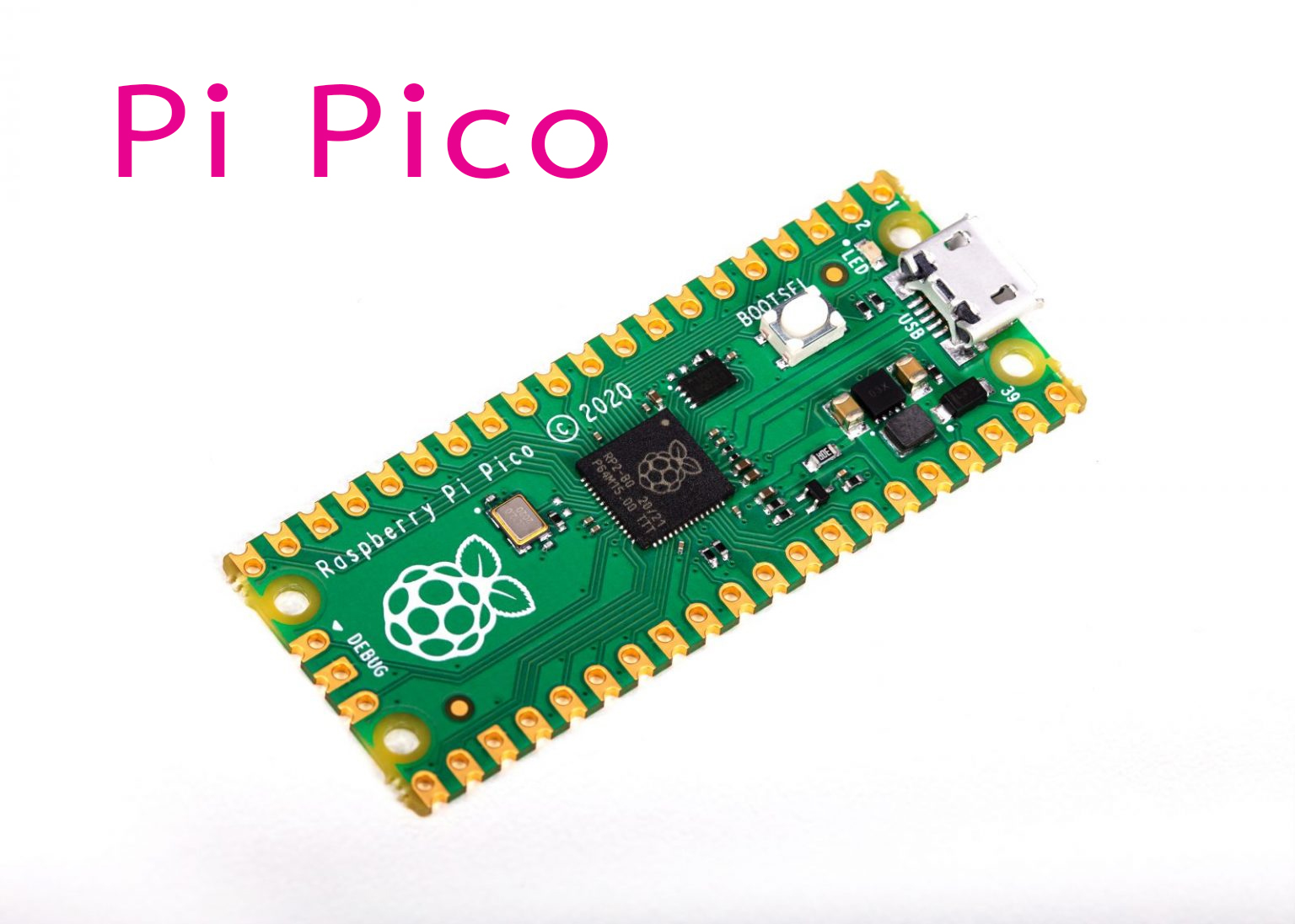 บอร์ดไมโครคอนโทรลเลอร์ Raspberry Pi Pico ยังไม่บัดกรีขา GPIO ...