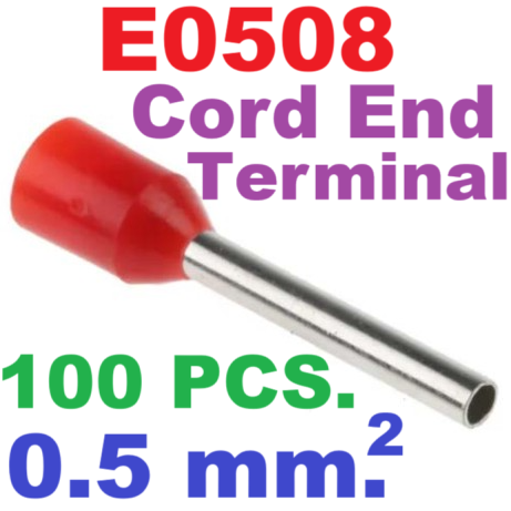 หางปลาคอร์ดเอ็น CORD END หางปลาเข้าสายไฟหางปลาเดี่ยว แพ็คละ 100 ตัว ...