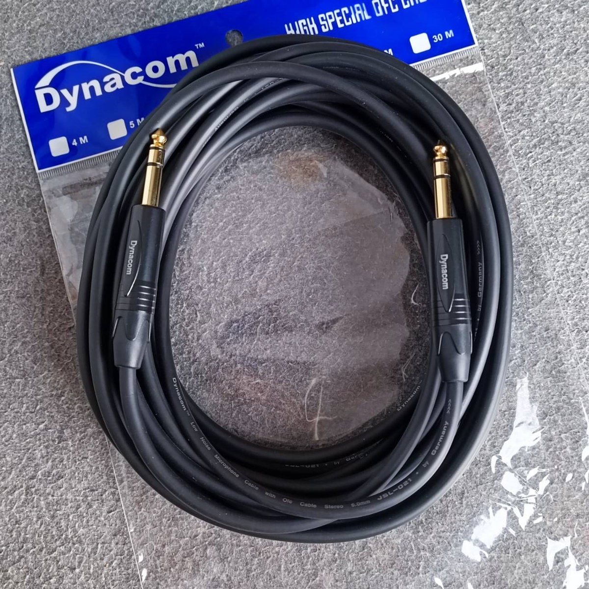 10เมตร DYNACOM J021 สาย PHONE สเตอริโอ TRS หัวท้าย P.MIC ST 6.35mm. สาย ...