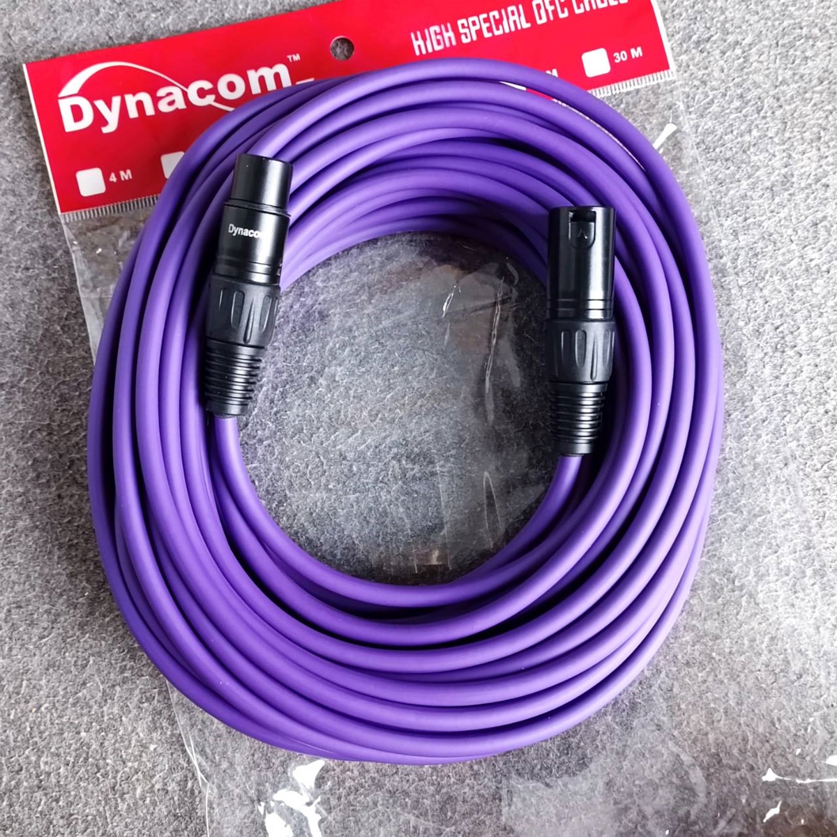 15เมตร สายP.XLRออกJ.XLR J021 dynacom สีม่วง สายสัญญาณ CANNON ผู้ ออก ...