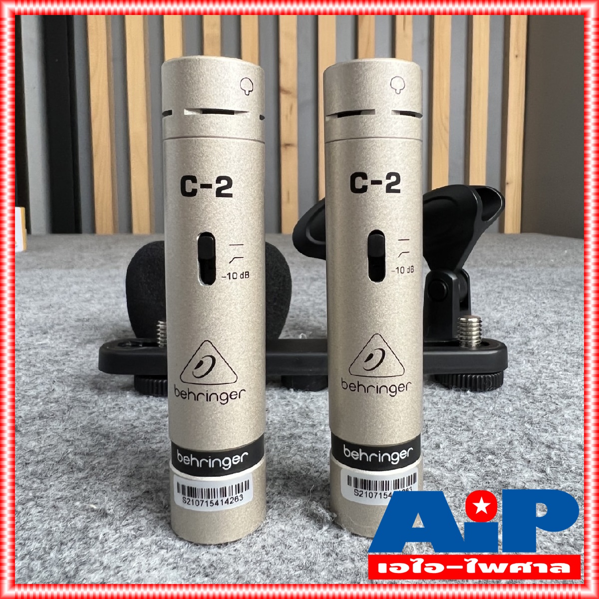 BEHRINGER C2 Studio Condenser Microphones ไมค์อัดเสียง c-2 ไมค์โครโฟน ...