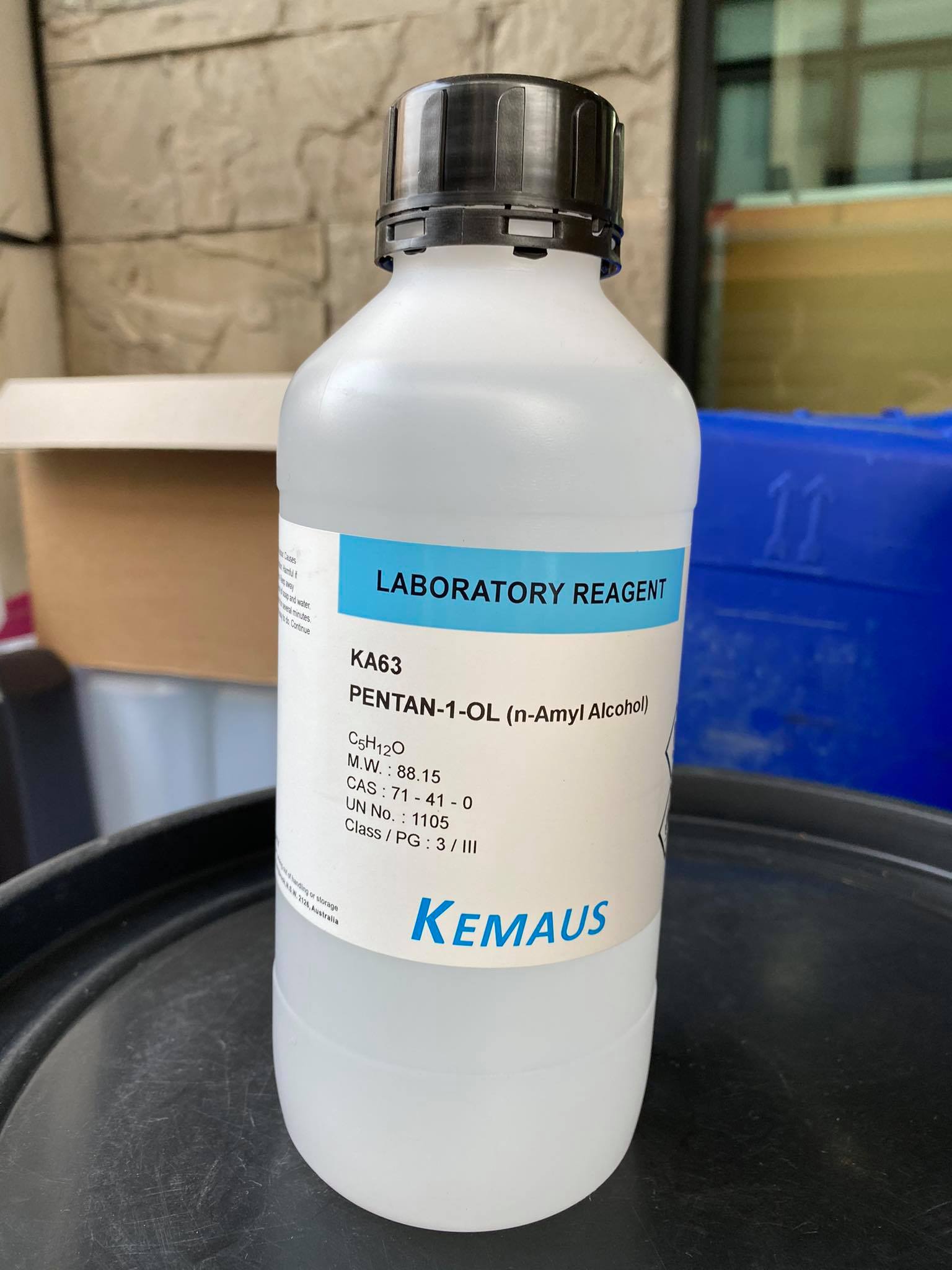 n-Amyl alcohol 98.5% Lab.grade (1 ลิตร/ขวด) ยี่ห้อ KemAus, Australia ...